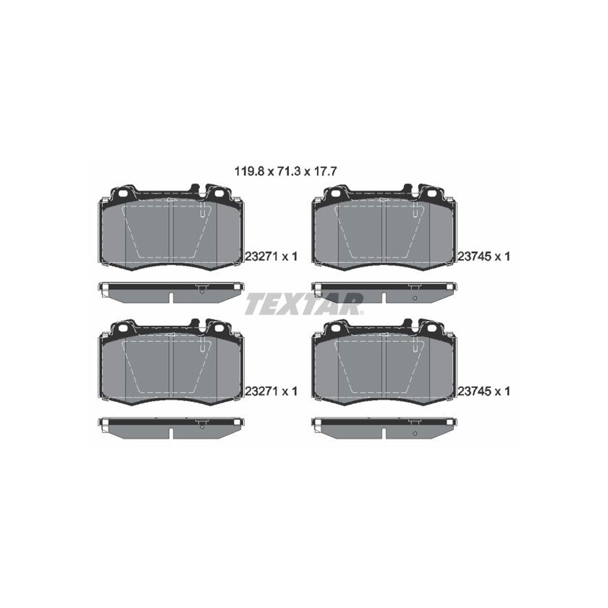 Brake Pad Set - Front Axle - TEXTAR A0044209020 | CruiseSpares