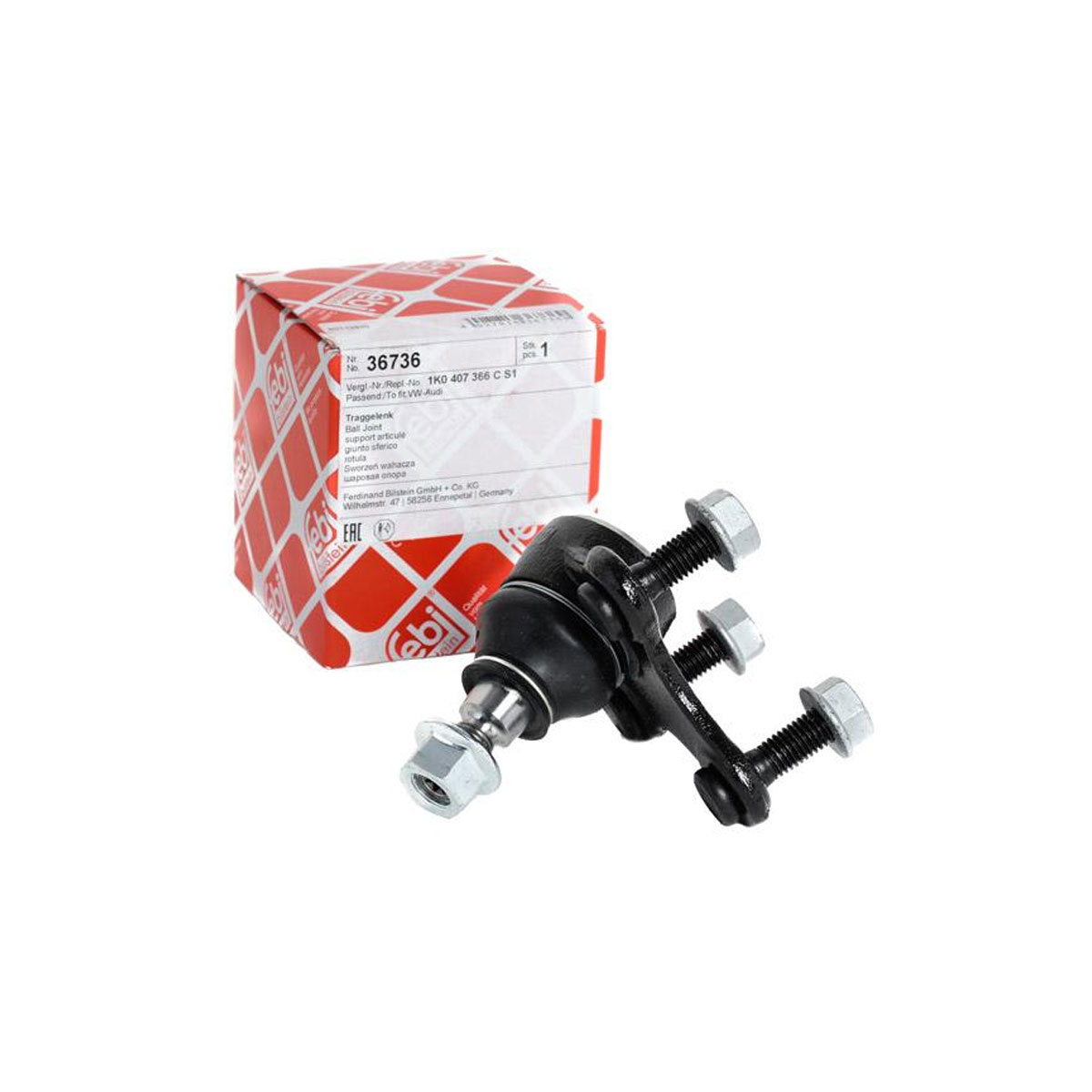 Ball Joint - Front Axle Right - FEBI 1K0407366C | CruiseSpares